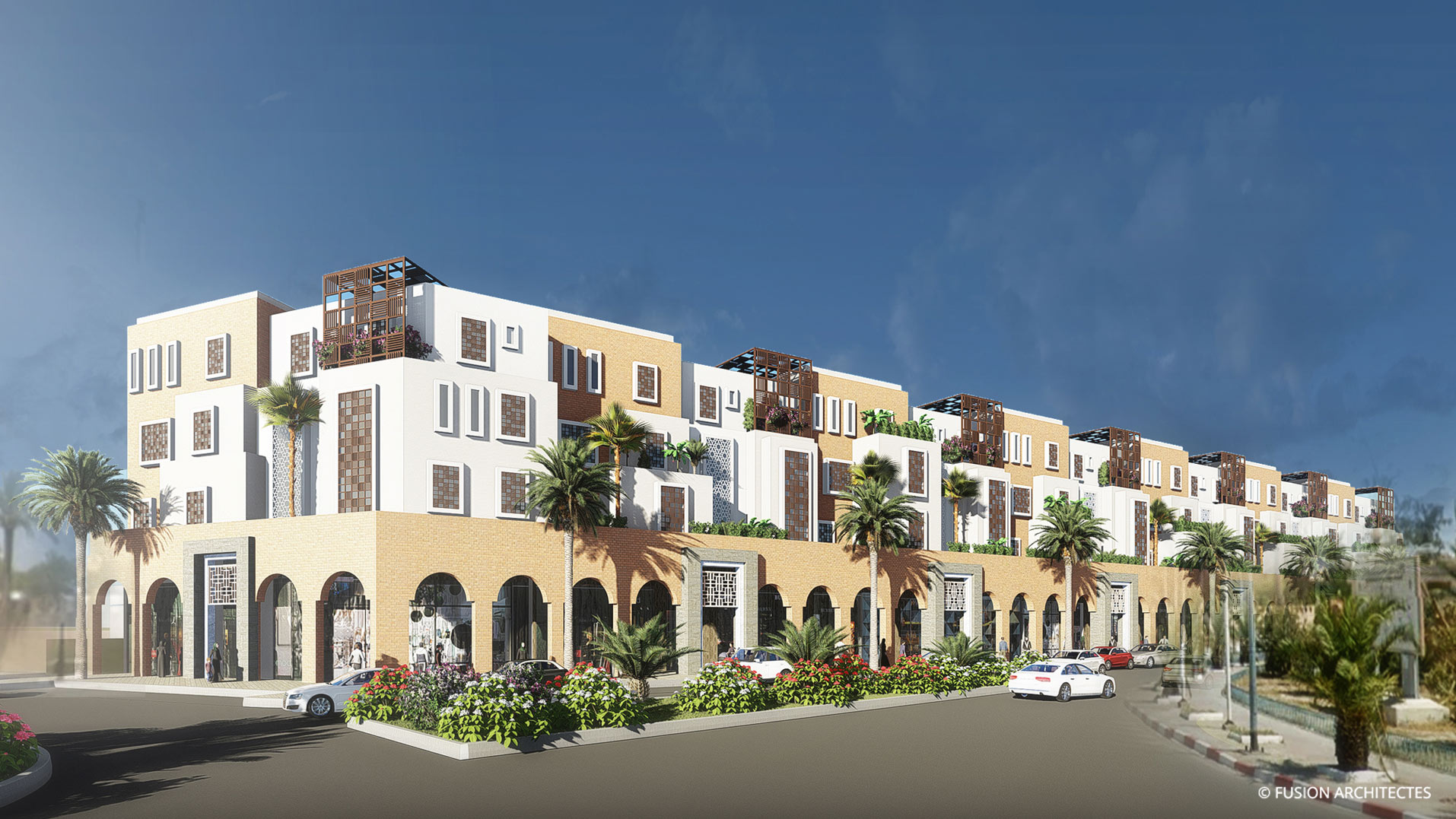 COMPLEXE RÉSIDENTIEL ET COMMERCIAL . KAIROUAN – Fusion Architectes